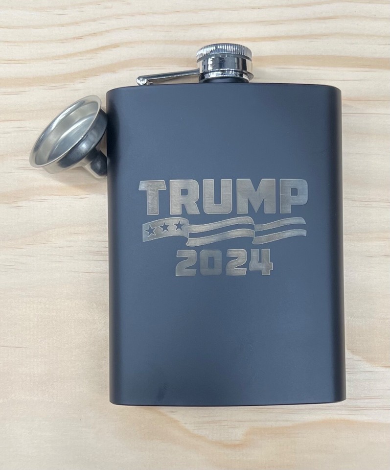 Trump 2024 8oz Stainless Steel Flask with Funnel | eBay
