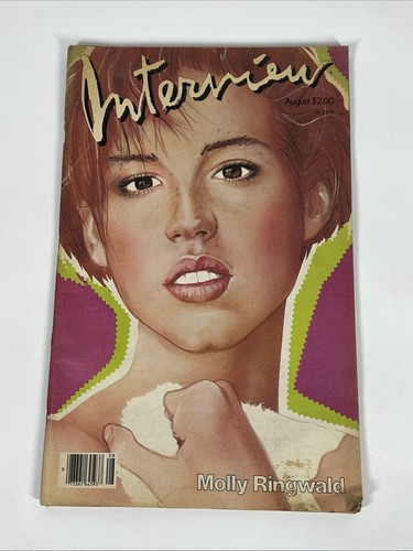 Interview Magazine August 1985 Molly Ringwald Joni Mitchell Andy Warhol ...