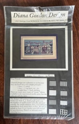 DIANA GORDON Design "Row Houses" Cross Stitch Chart San Francisco ...