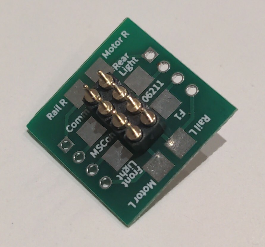 DCC NEM652 8 Pin Replacement Plug breakout board hard wire solder tabs ...