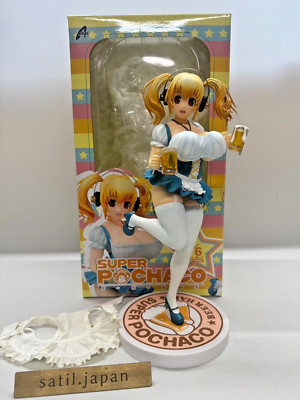 [USED] Super Sonic Super Pochaco Beer Girl 2014 Figure ABS&PVC 1/6 ...