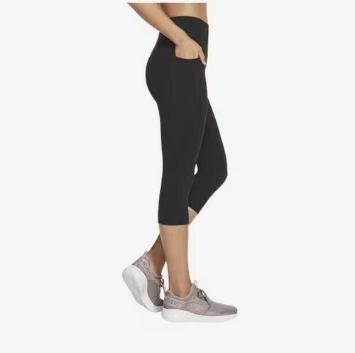 Skechers Go Walk Ladies' Size X-Large, Mid-Calf Capri Legging, Black | eBay
