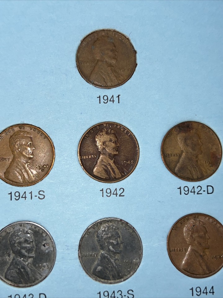 Lincoln Wheat Cent Collection 1941-1958 Complete Coin Set USA Mint | eBay