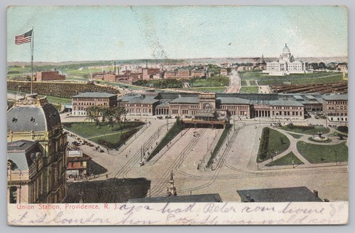 Skyline View~Union Station~Busy Traffic~Capitol Bldg In Bkgd~Providence ...
