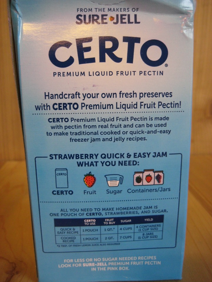 Sure Jell Certo Premium Liquid Fruit Pectin 16 BOXES EXP NOV 2025 DETOX ...