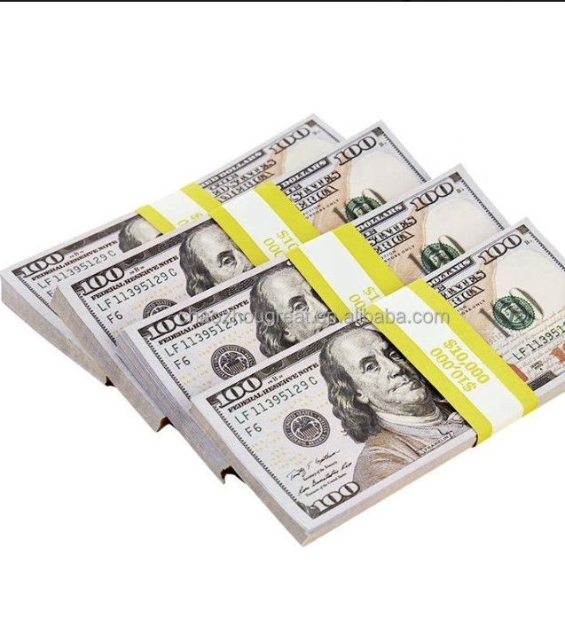 100pcs Dollar Bill Banknote & Money Spray Banknotes Fake Dollars Prop ...