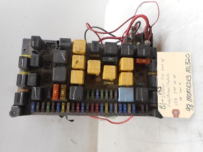 1998 MERCEDES ML320 OEM ELECTRICAL FUSE PANEL W/FUSES RELAYS PIGTAILS ...