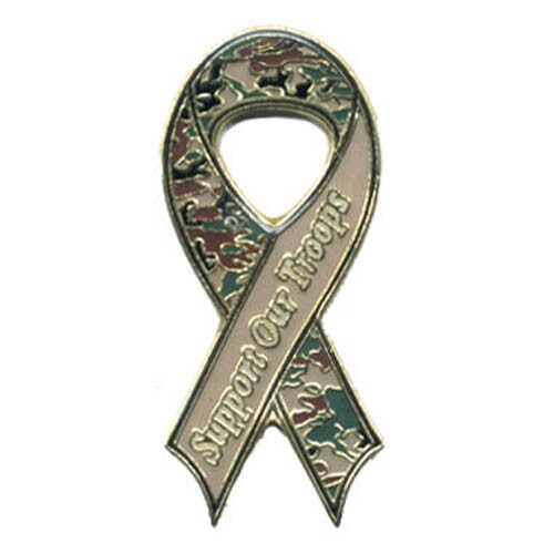 Wholesale Lot of 12 Camo Support Our Troops Ribbon Lapel Hat Pin Tie ...