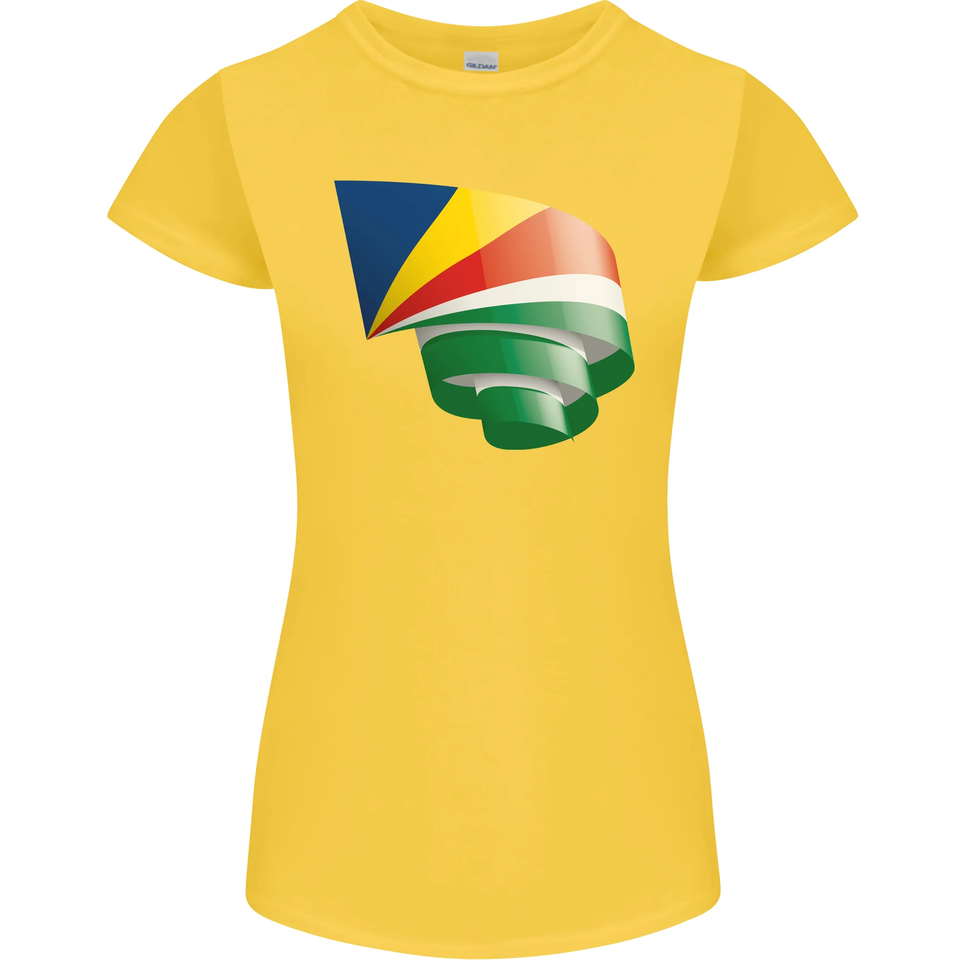 Women's T-shirt small cut Seychelles flag Seychellois football day | eBay