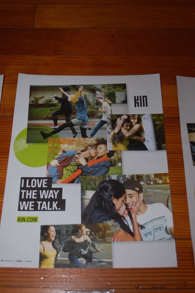 Microsoft Kin Smartphone Promotional Promo Stickers and Buttons-Verizon ...