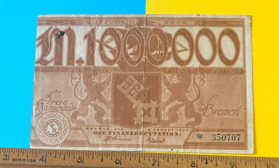 1923 1 Million Mark Note (German) | eBay