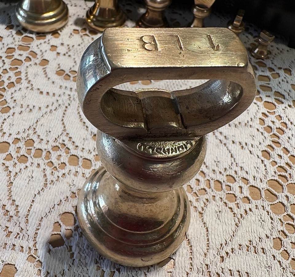 ENGLISH VINTAGE "LIBRASCO" BLACK KITCHEN SCALES 7 "LIBRASCO" BRASS BELL ...