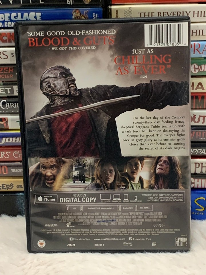 Jeepers Creepers 3 DVD Movie Horror 2017 Widescreen Digital Copy Region ...