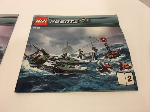 Lego 8633 Agents Mission 4 Speedboat Rescue 100% Complete 340 Pieces w ...