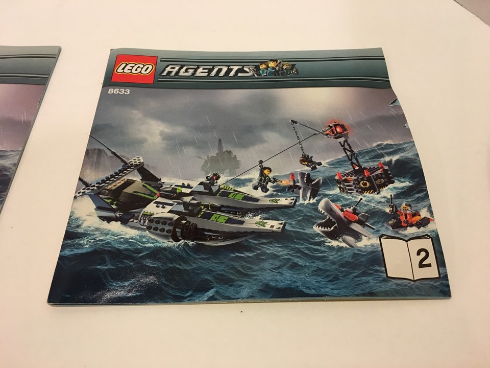 Lego 8633 Agents Mission 4 Speedboat Rescue 100% Complete 340 Pieces w ...