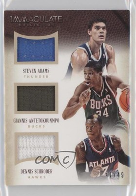 2013 Immaculate /49 Dennis Schroder Giannis Antetokounmpo Steven Adams ...