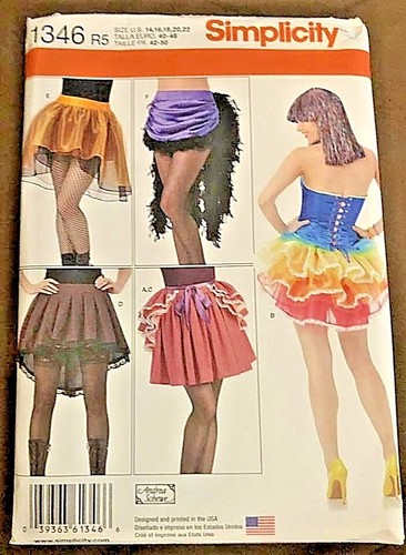 SIMPLICITY SEWING PATTERN 1346 MISSES ANDREA SCHEWE COSTUME SKIRTS R5 ...
