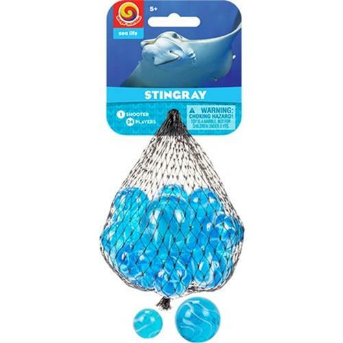 Mega Marble STINGRAY MARBLE NET 24 Player Marbles & 1 Shooter Marble | eBay