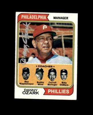 Danny Ozark Hand Signed 1974 Topps Philadelphia Phillies Autograph | eBay