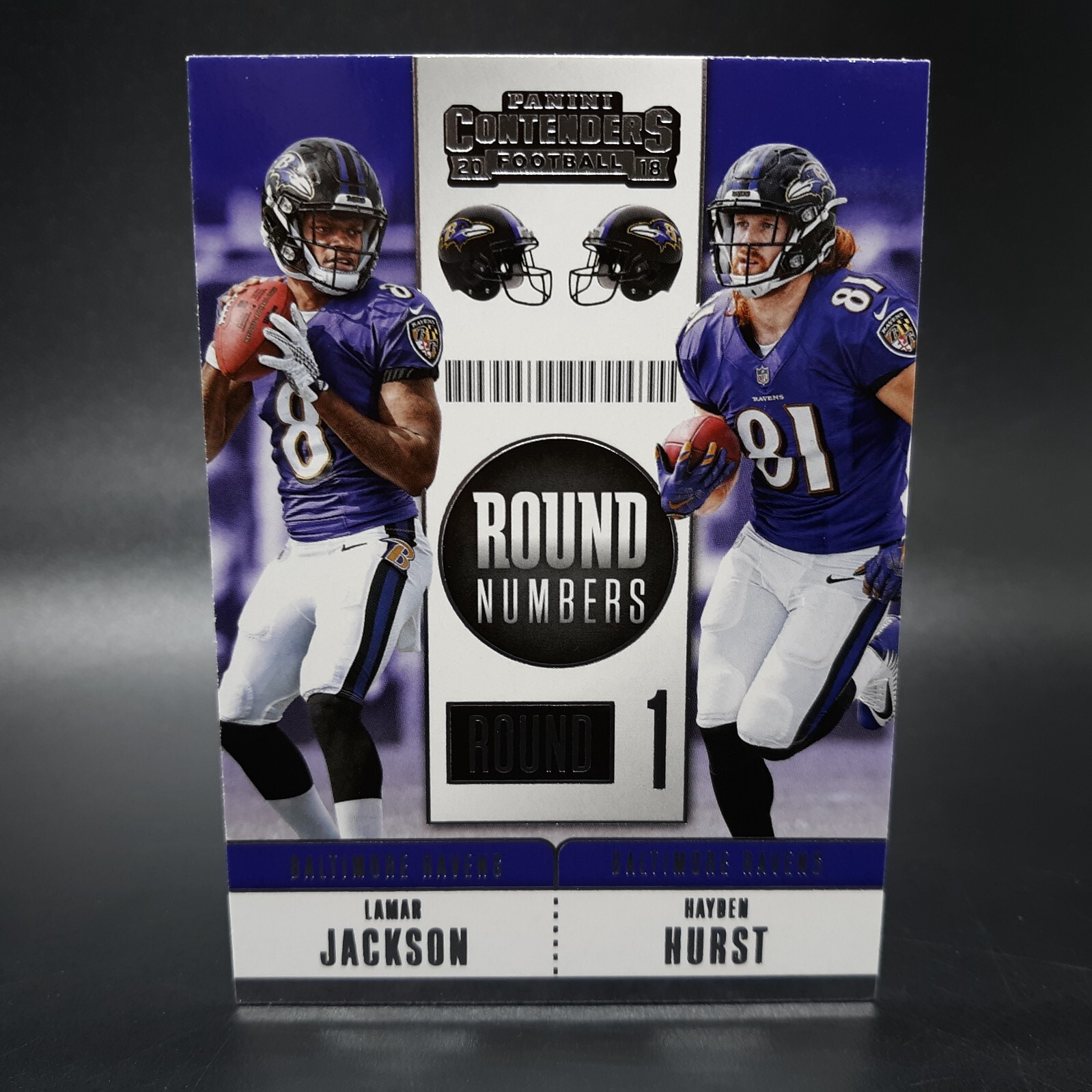 2018 Panini Contenders Lamar Jackson Hayden Hurst Round Numbers #RNA-JH ...