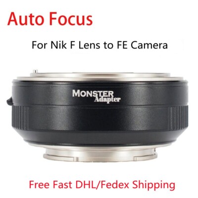 Monster Adapter LA-FE1 Lens Adapter for Nikon F Lens to Sony E FE Mount ...