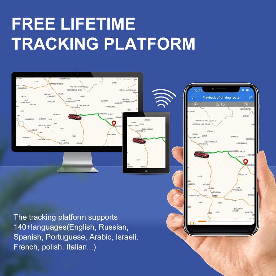 4G GPS Tracker Vehicle OBD Tracking Device Real Time Motorcycle Car GPS ...