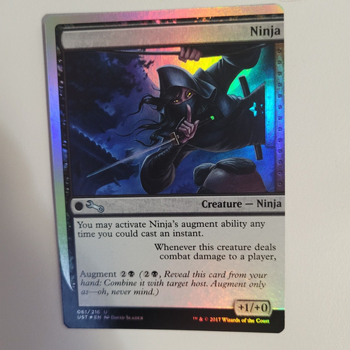MTG FOIL Ninja Unstable Card (061/216) 61 Magic Black Uncommon English ...