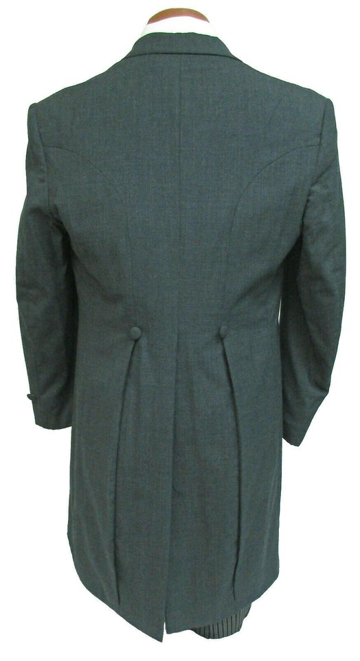 Men's Grey Chaps Morning Coat Cutaway Frock Long Tails Victorian ...