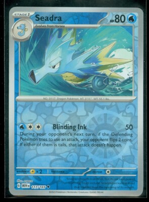 Pokemon SEADRA 117/165 Pokemon 151 - Rev Holo - - MINT | eBay