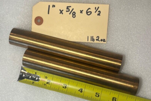 Sintered Bronze Oilite Cored Tube 1” OD X 5/8” ID, 1-1/16” X 1/2” 6-1/2 ...
