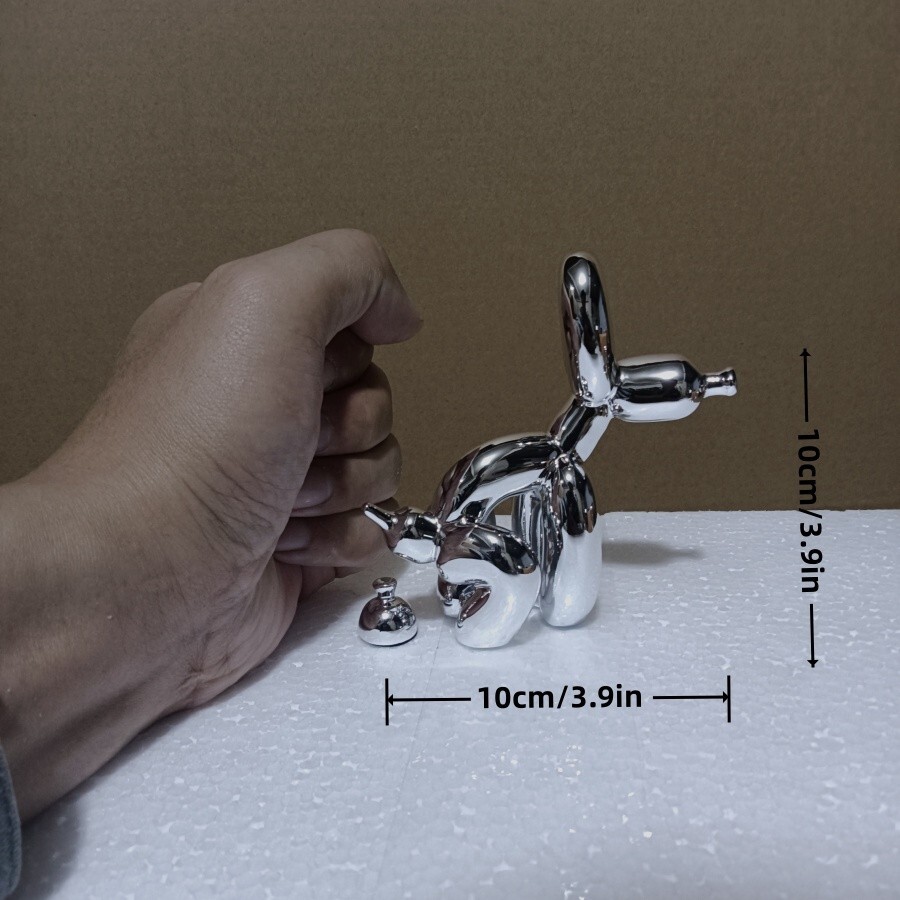 Mini Resin Balloon Dog Pooping Shape Statue Art Sculpture Modern Home ...