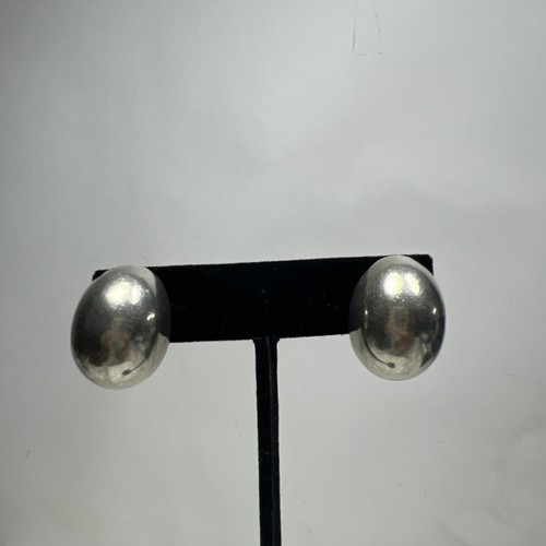 Vtg Sterling Silver TD36 MEXICO Dome Stud 925 Earrings 13g Taxco | eBay