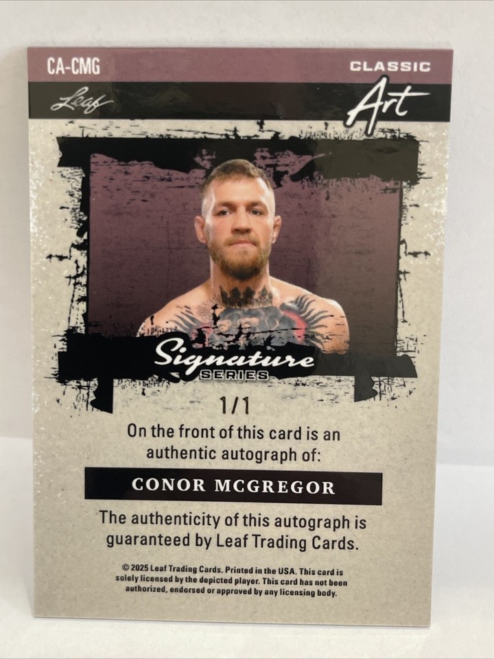 2024 Leaf Art Conner Mcgregor 1/1 Auto | eBay