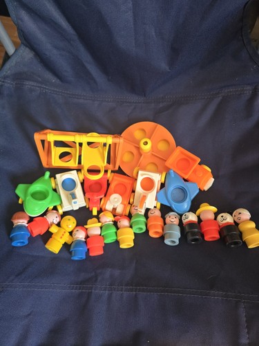Vtg Fisher Price Little People Lot Mom Girls Playground Vehicles Lot | eBay