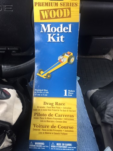 2 New Drag Race/Racer Car Model Kit Unfinished Wood age 8+ wood craft ...