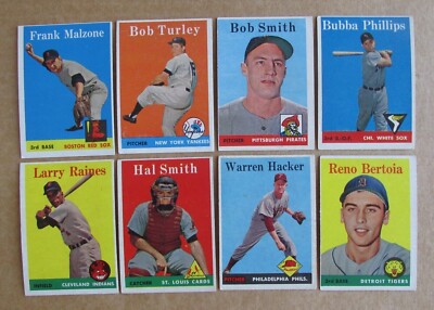 1958 TOPPS BASEBALL CARD SINGLES #1-270 COMPLETE YOUR SET U-PICK ...