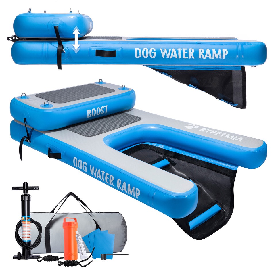RYpetmia Large Inflatable Pup Plank Dog Water Ramp Pool Ramp Dog ...