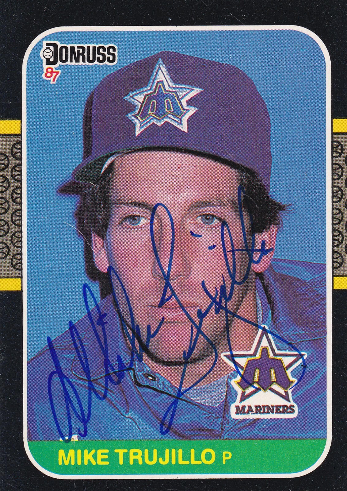 MIKE TRUJILLO SEATTLE MARINERS SIGNED 1987 CARD DETROIT TIGERS BOSTON ...