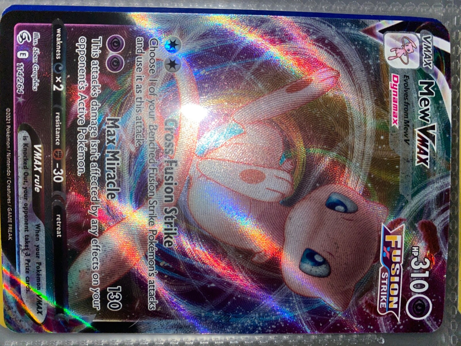 Pokémon TCG Mew VMAX Fusion Strike 114/264 Holo Ultra Rare | eBay