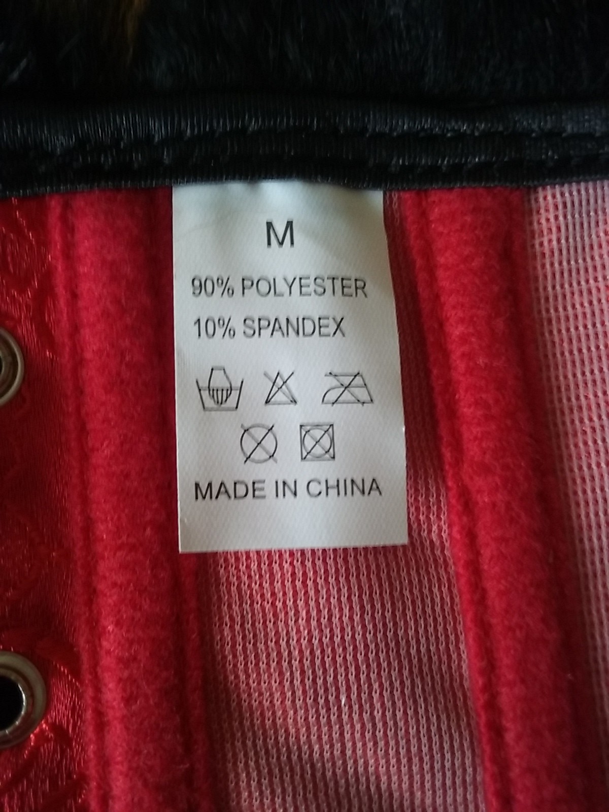 LADIES BASQUE AND THONG RED MEDIUM WITH FUR TRIM. | eBay UK