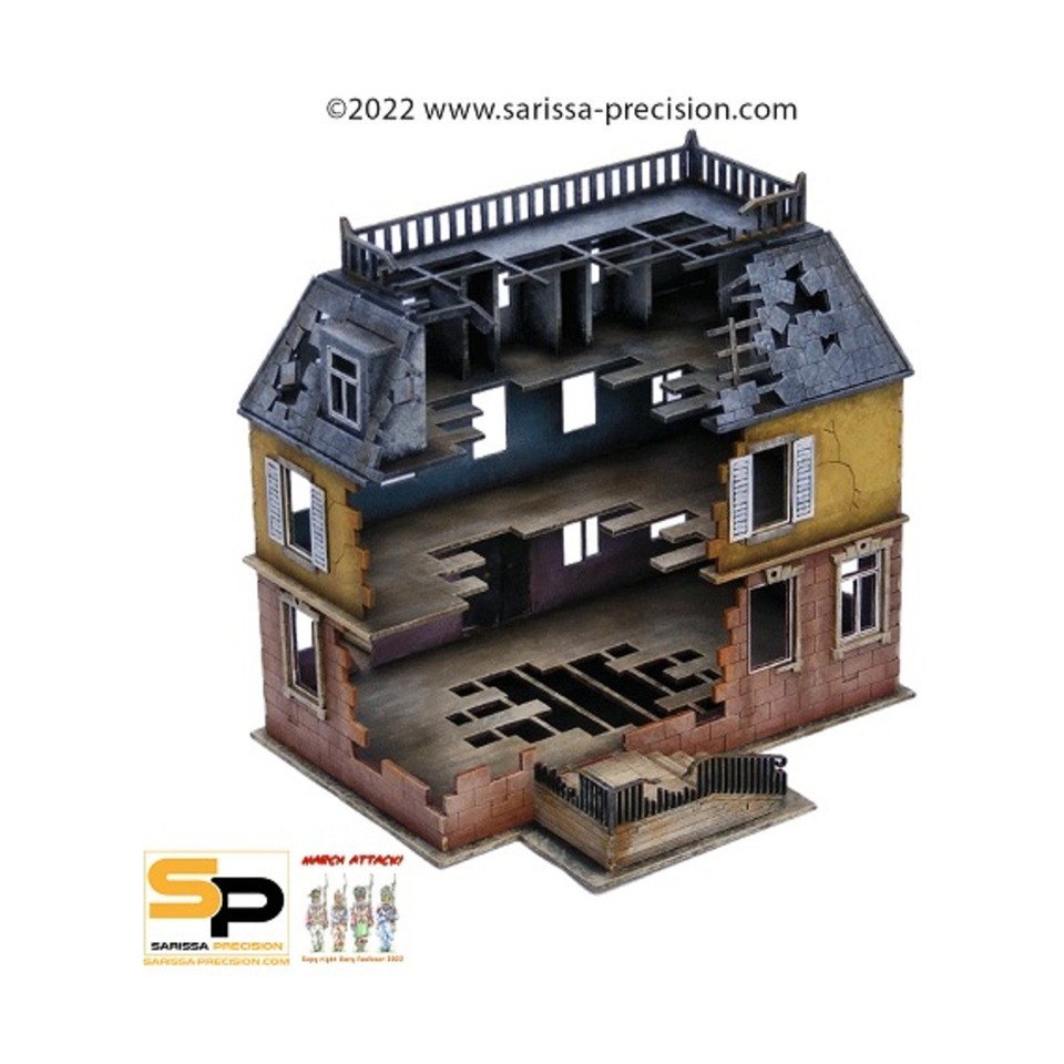 Sarissa Precision Terrain 28mm Destroyed Chateau Pack SW (New) | eBay