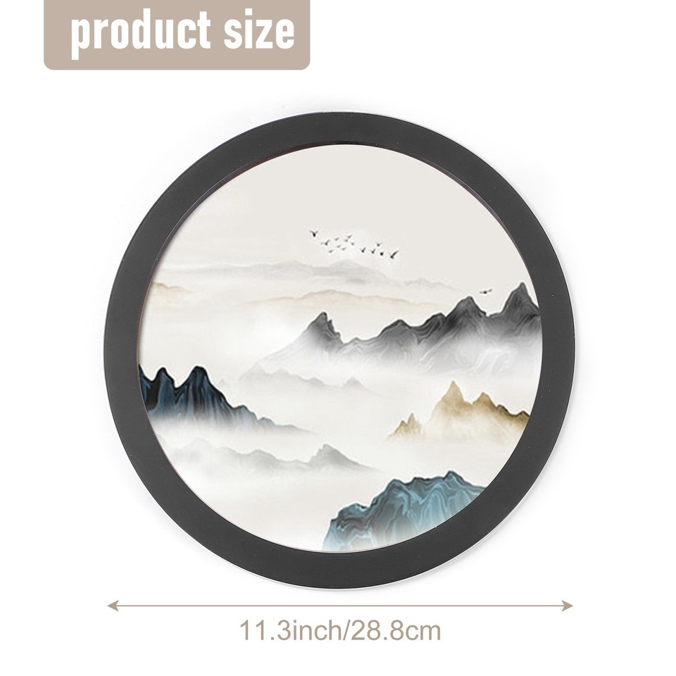 10Inch Round Wooden Picture Frames Gift DIY Wall Hanging Wood ...