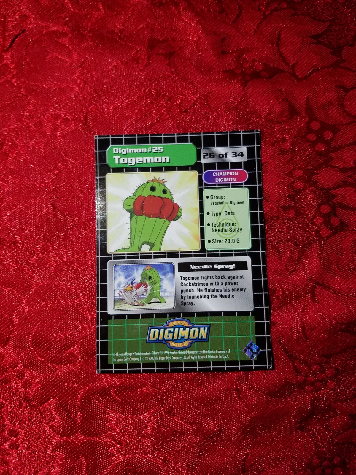 Bandai Digimon Trading Card 26 of 34 Togemon Series 1 | eBay
