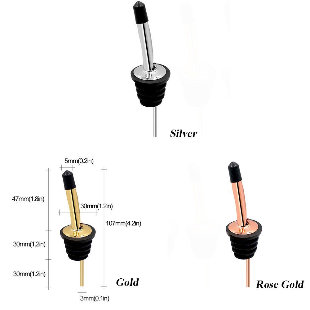 Spirit Dispenser Free Flow Bottle Cap Spout Stopper Stainless Steel ...