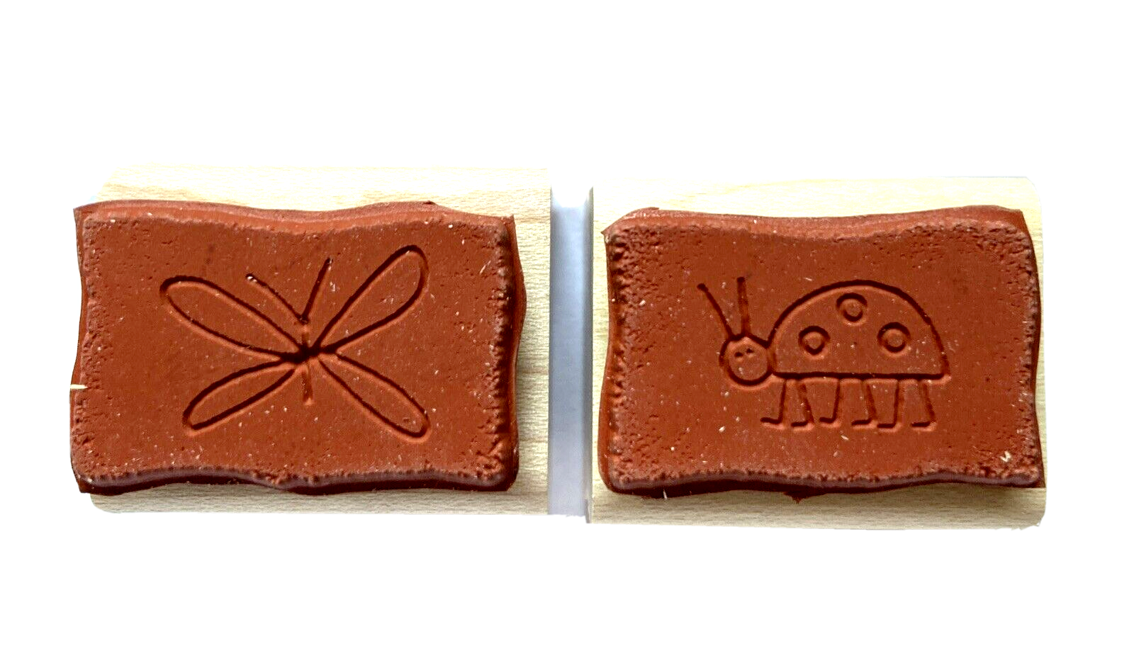 2 Stampin Up! 2003 Etched Dragon Fly & Lady Bug Insect Free Style ...