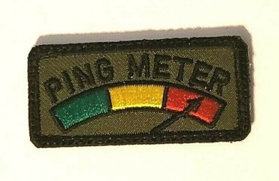 Ping Meter Embroidered Morale Patch OD Green Hook Backed Tactical Olive ...