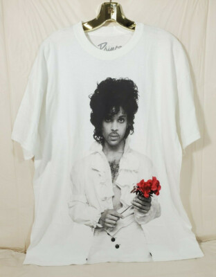 PRINCE Flower Men Size 3X White T-Shirt Short Sleeve Tee New 100% ...