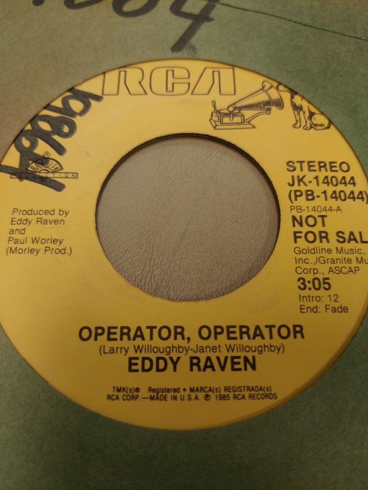 EDDY RAVEN OPERATOR, OPERATOR 7" VINYL 45RPM RARE OOP VERY GOOD | eBay