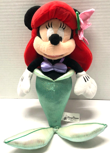 Disney Parks Minnie Mouse Little Mermaid Princess Ariel 12" Stuffed ...