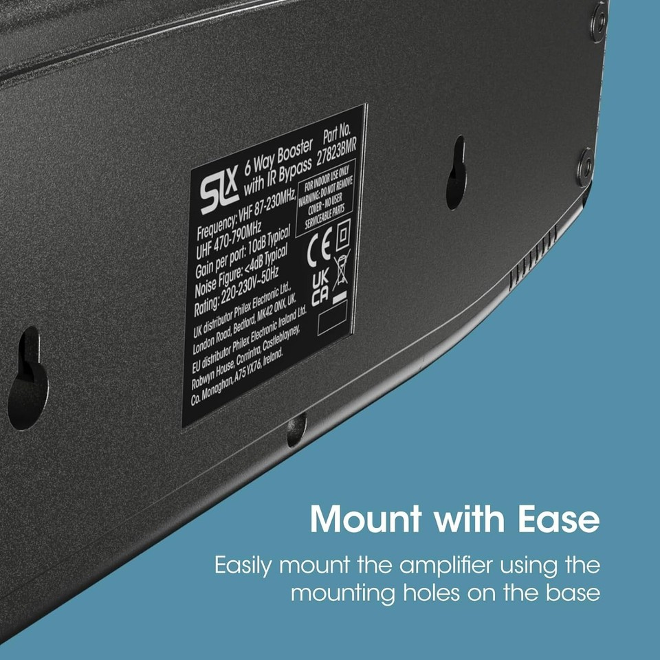 Signal Booster SLx 6 Way TV Amplifier HD TV/FM/DAB Signal 4G Filter IR ...